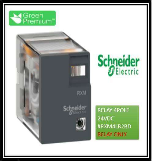 SCHNEIDER RELAY 4POLE RELAY 24VDC # RXM4LB2BD | Lazada