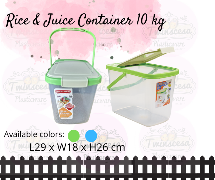 Rice & Juice Container Sunnyware 10 kilos capacity Read Description ...