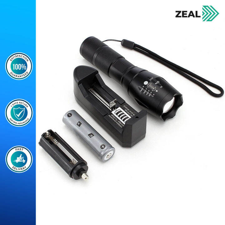 Ultra Bright Cree Led Zoom Long Range Flashlight | Lazada PH