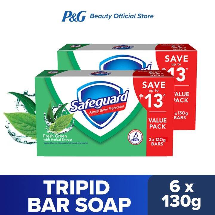 Safeguard Value Pack Fresh Green Bar Soap (130g) 3pid Set of 2 | Lazada PH