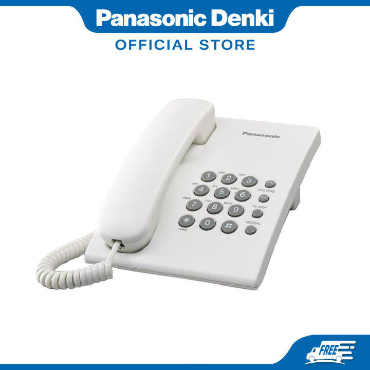 Panasonic KX-TS500 Single Line Phone with Redial Memory, Volume Control ...