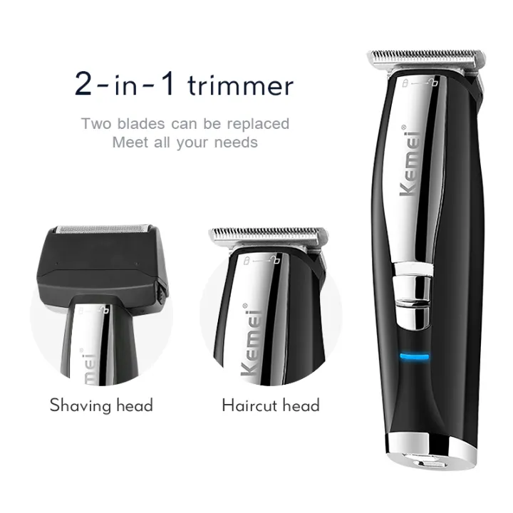 Kemei KM-2057 2 In 1 3D Electric Hair Clipper Cordless Mobile Razor ...