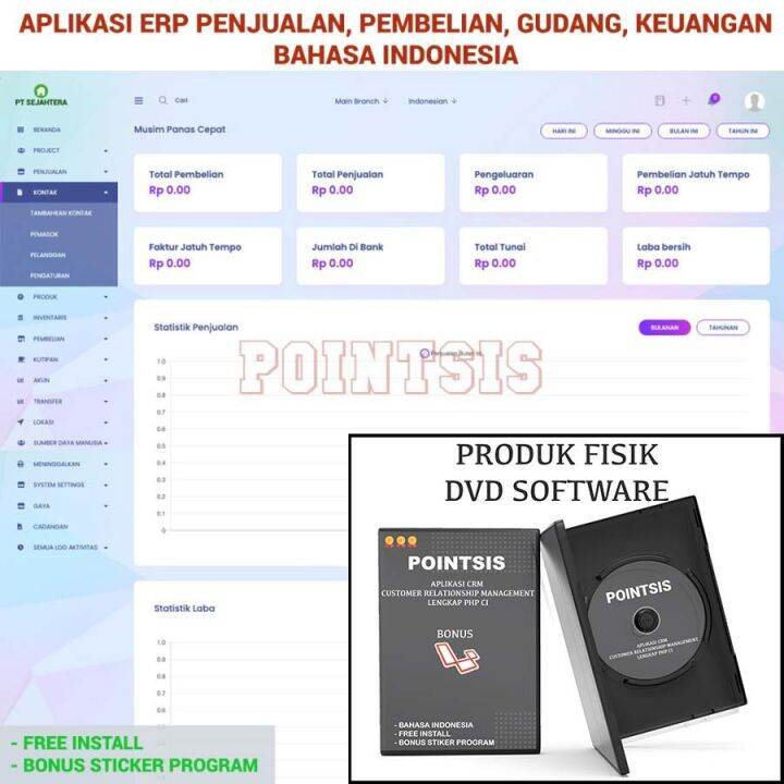 Source Aplikasi ERP Penjualan Pembelian Gudang Keuangan PHP Laravel - Invoice | Lazada Indonesia