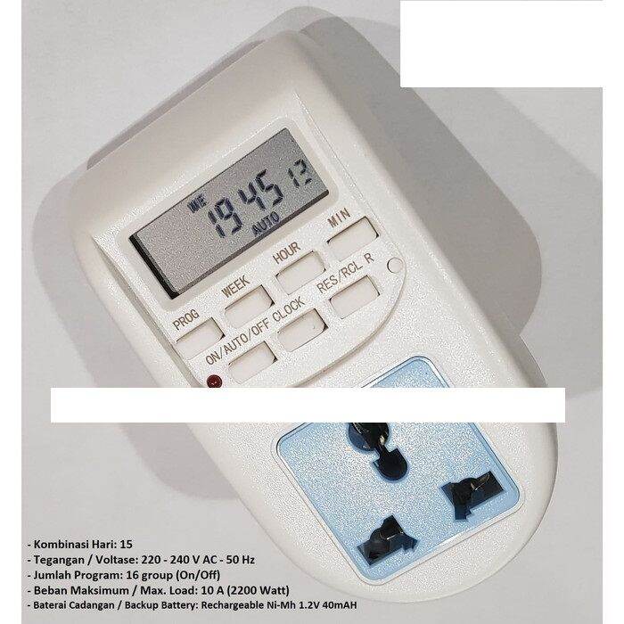Stop Kontak Digital Timer Otomatis Listrik On Off | Lazada Indonesia