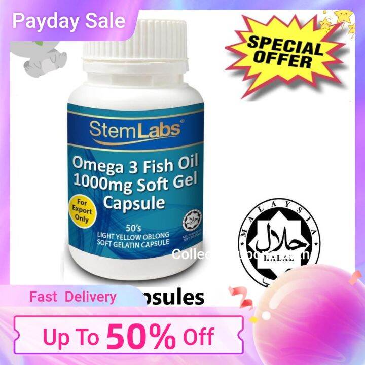 StemLabs Omega 3 Fish Oil 1000mg 50 Capsules | Lazada
