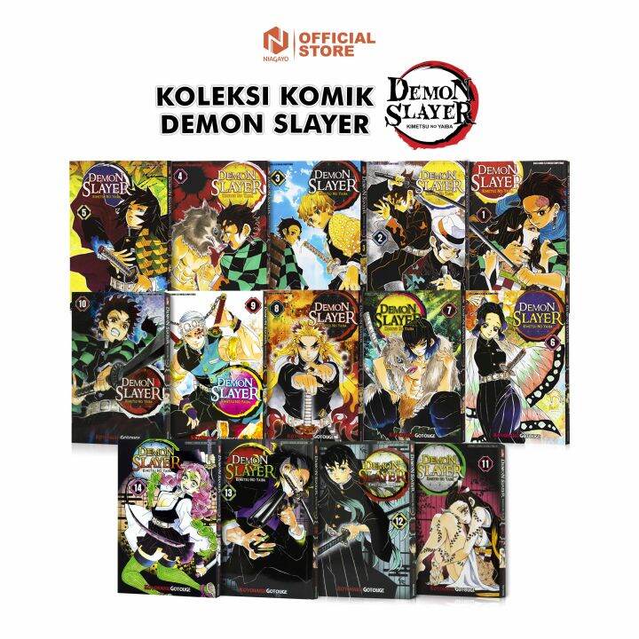 Komik Demon Slayer Kimetsu No Yaiba Volume 1 - 14 Karya Koyoharu ...