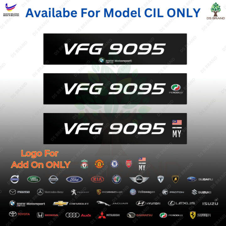 Car Number Plate 2D / Nombor Plat Kereta / Auto Car Plate / Tulisan ...