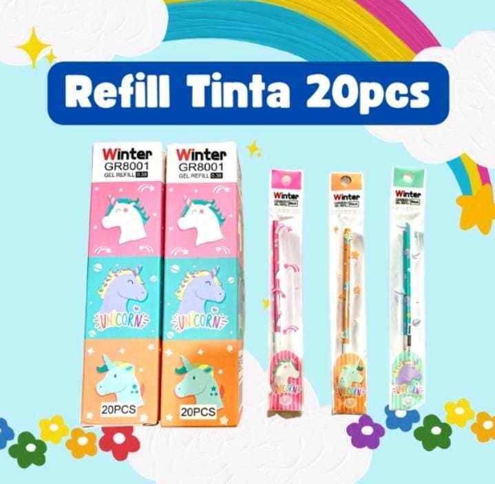 REfill tinta pen gel fancy harga 1 kotak is 20 pcs | Lazada Indonesia