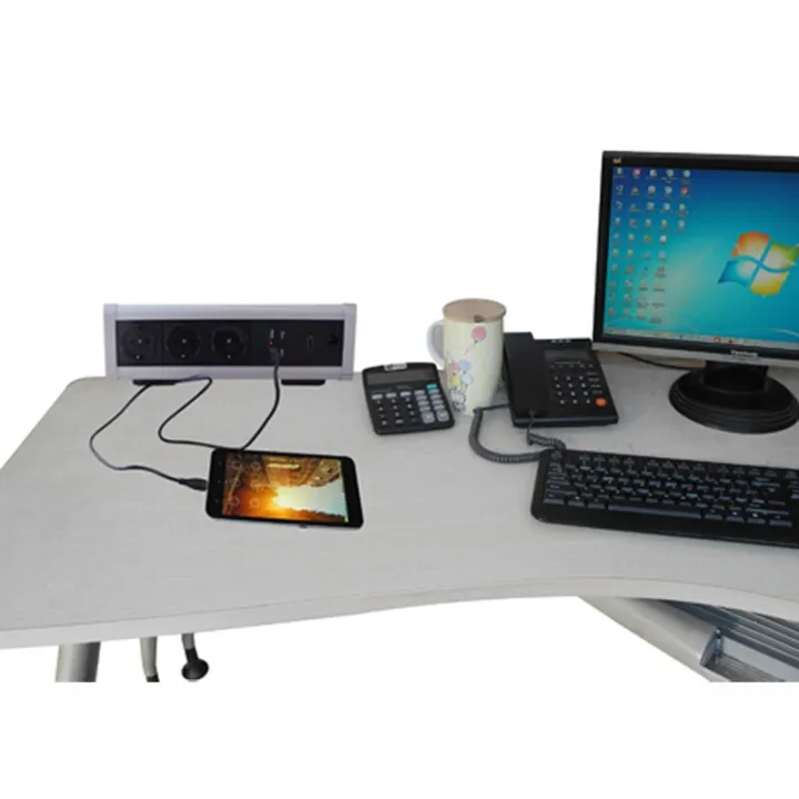 Countertop Movable Triangle Desktop Power Outlet Table Clamp Electrical ...