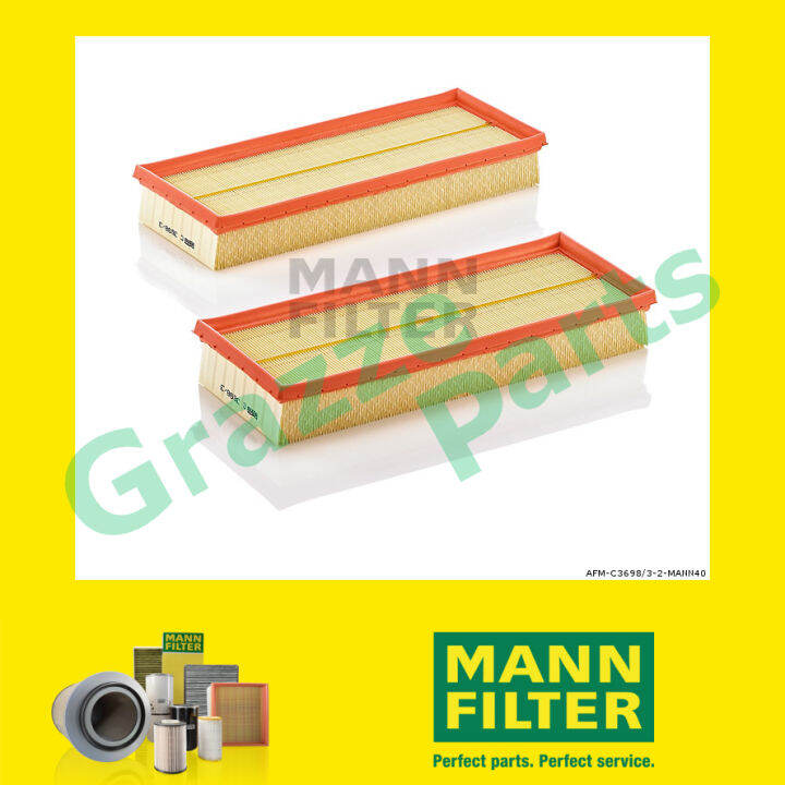 (2pc) 100% Original Mann Engine Air Filter C3698/3-2 C 3698/3-2 LX804 ...