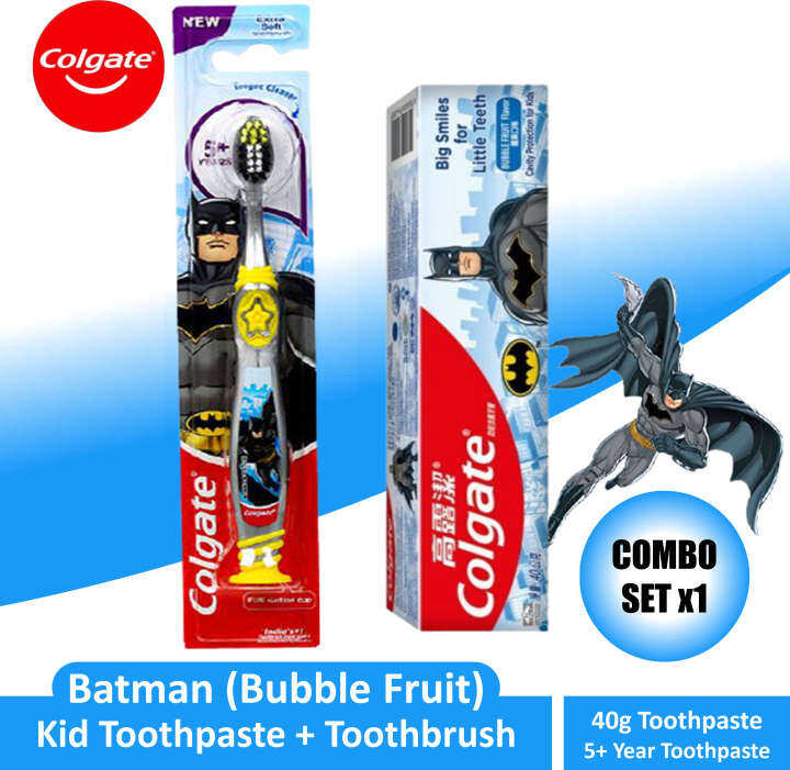 Colgate Kids Batman Toothbrush + Toothpaste 40g (Combo Set) | Lazada
