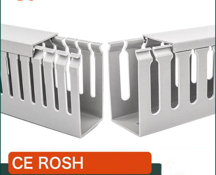 2M 80mmx80mm PVC Cable Tray/Duct Slotted PVC industrial environmental ...