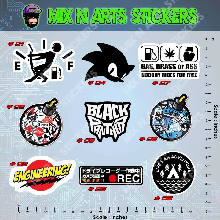 Motorcycle Decals 1 Laminated Vinyl Sticker SOLD PER PIECE | Lazada PH
