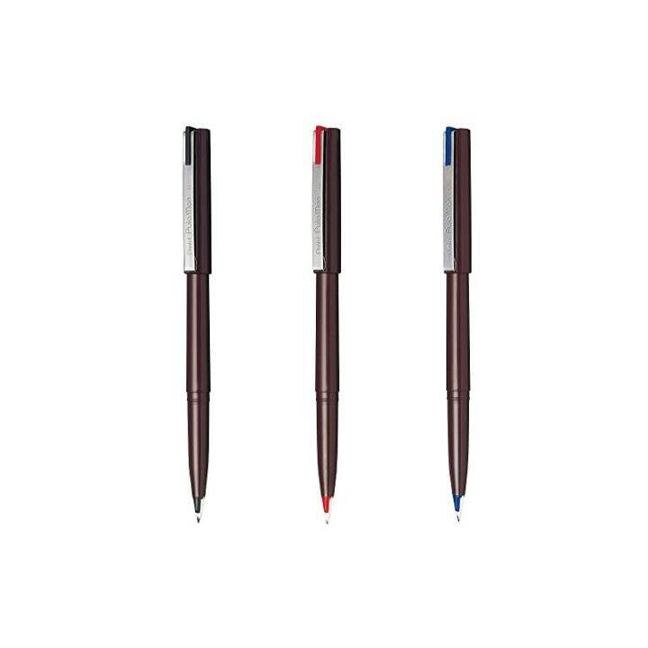 Pentel Plastic Fountain Pen PLAMAN 3 Color Set JM20ST-AMZ Black, Red ...