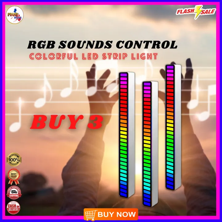 BEST SELLER! RGB SOUNDS CONTROL RGB LED LIGHT BAR RHYTHM RECOGNITION ...