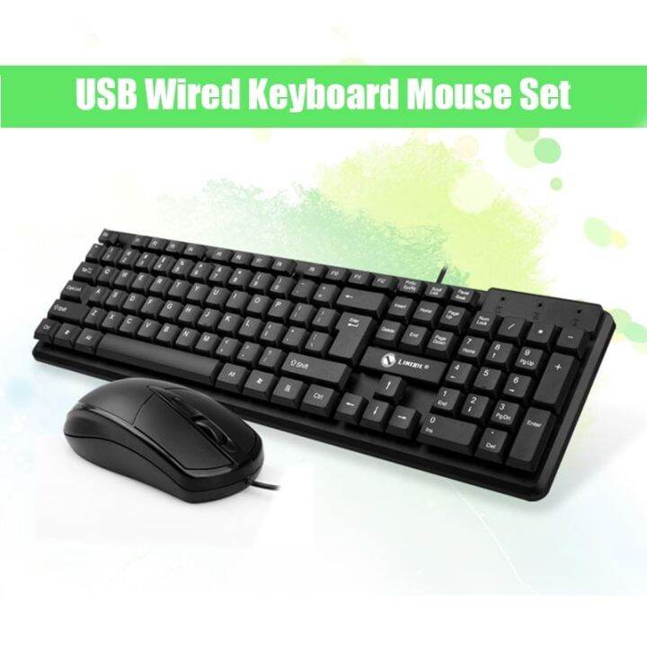 Limeide T13 Basic Interface Game Gaming USB Keyboard and Mouse Combo ...