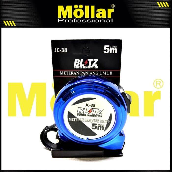 BLITZ Roll Meteran Panjang Umur 5 Meter x 19 mm Warna Biru | Lazada ...