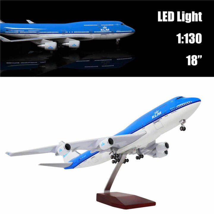 KLM Royal Dutch Airlines Boeing 747-400 Aircraft Model with LED Light ...