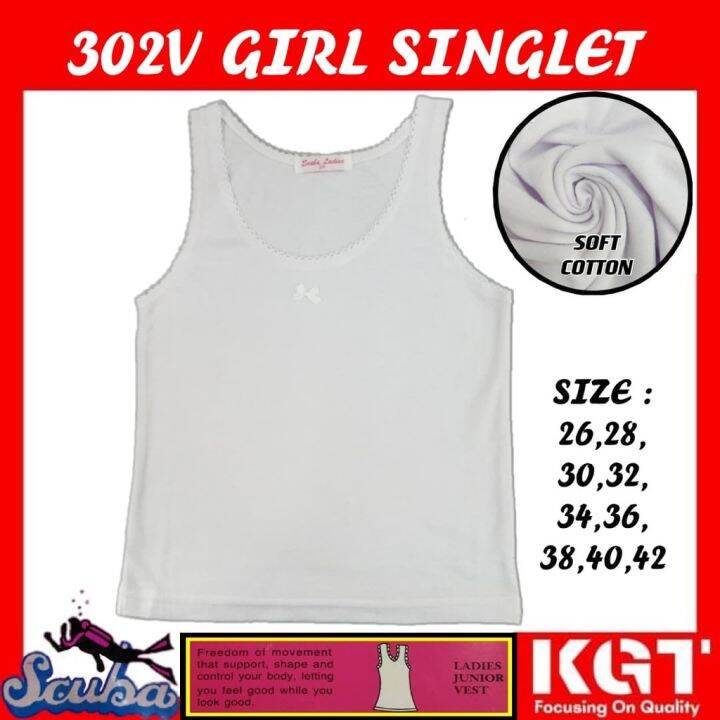 Original SCUBA Girls Singlet White/Skin Color SCUBA Singlet Perempuan ...