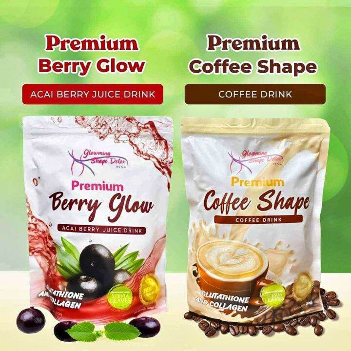 Cris Cosmetics Glowming Shape Detox Berry Glow Acai Berry Juice Drink and Premium Coffee Shape ...