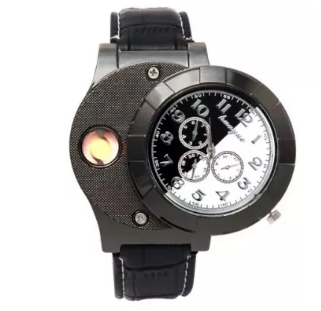 Huayue Flameless Watch USB Rechargeable Wristwatch With Built-in ...