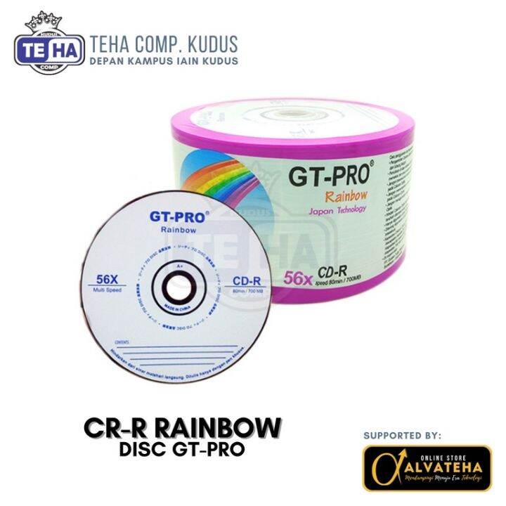 Disc CDR GT Pro Rainbow CD R Kosong Blank Burning CD Media | Lazada ...