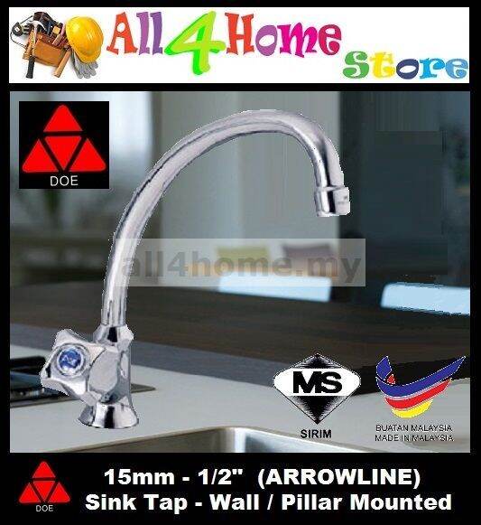 DOE 15mm Pillar Sink Tap - Arrowline DE115A | Lazada