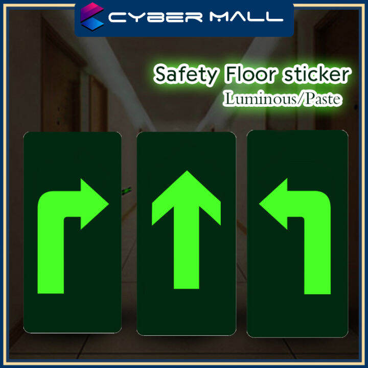 Self Adhisive Waterproof Exit Sign Green Luminous Safety Warning Tape ...
