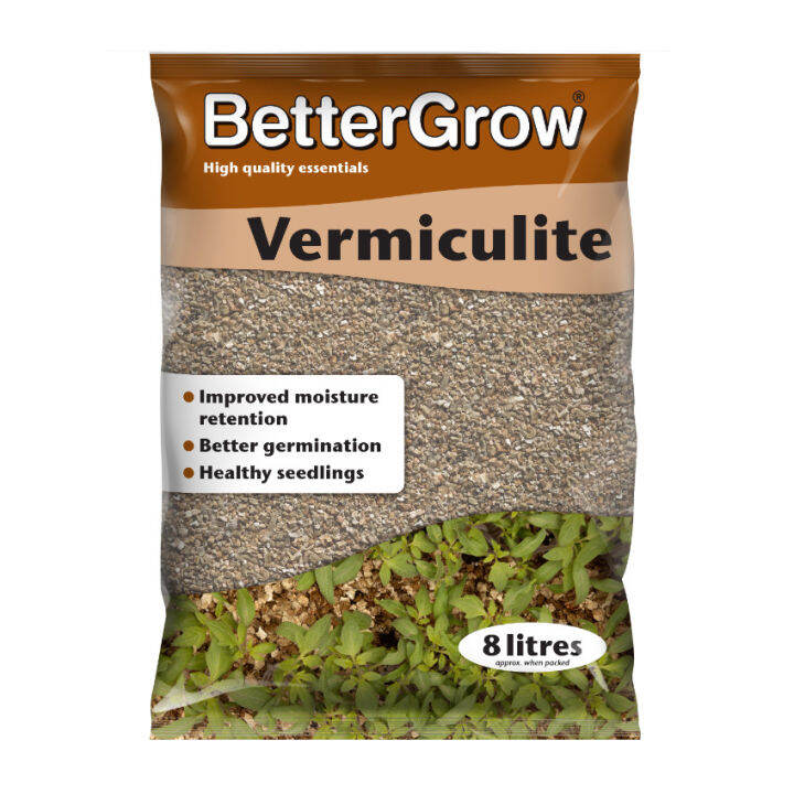 BetterGrow Vermiculite 8 Litres (Medium horticultural grade vermiculite ...