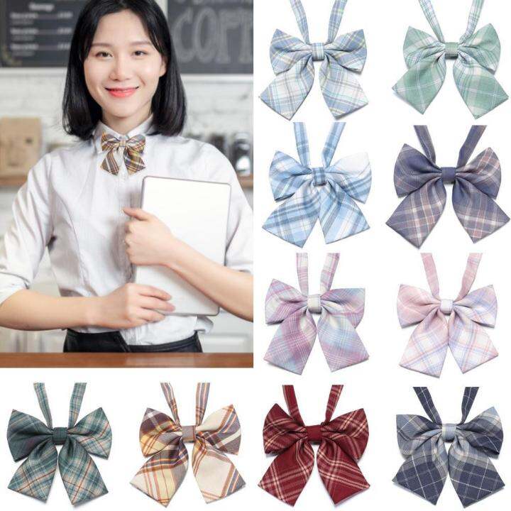 JAYQQ หญิง สำหรับผู้หญิง ตาหมากรุก น่ารัก หูกระต่าย JK ญี่ปุ่น สไตล์กะลาสี ผูกโบว์ | Lazada.co.th