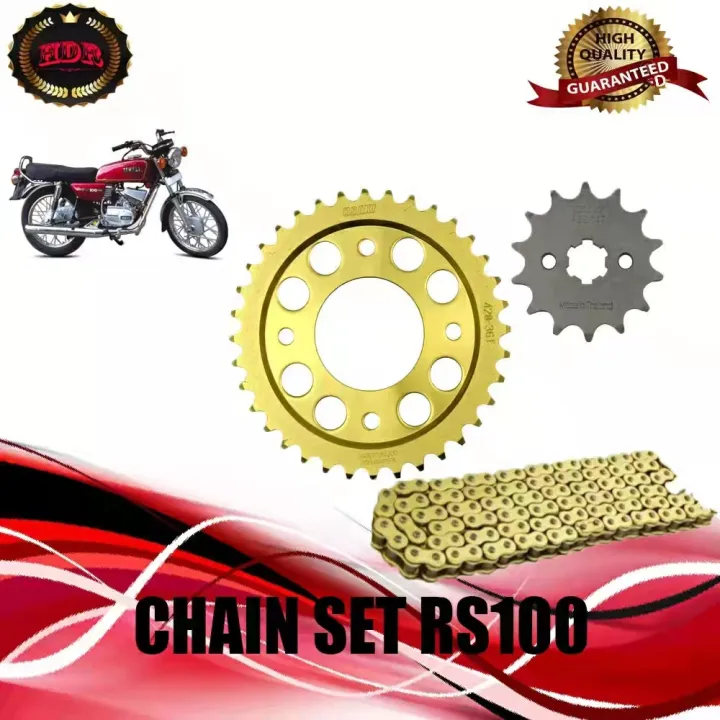CSL Japan Quality Chain and Sprocket Set For YAMAHA RS100 /RS 100（14 ...