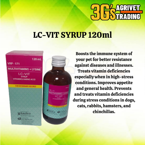 [3G AGRIVET] 1 BOTTLE LC-VIT / SYRUP/ MULTI VITAMINS / 120ML / VIT SA ...