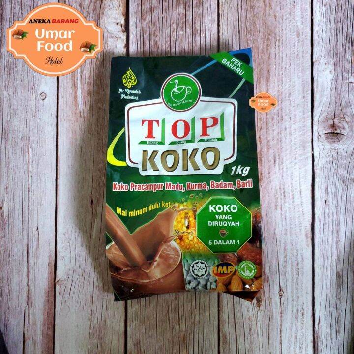 1 PEK 1 KG TOP KOKO (KOKO PRACAMPUR MADU, KURMA, BADAM, BARLI), MINUMAN ...
