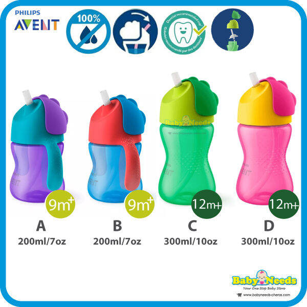 Philips Avent Dinosaur Straw Cup Bottle 200ml/300ml | Lazada