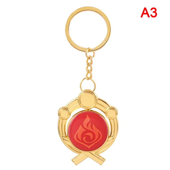 Genshin Impact Vision lnazuma Ganyu Keqing Xiao Keychain Luminous ...