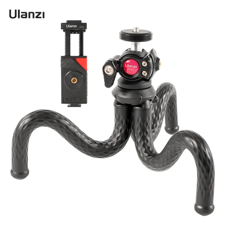 Ulanzi FT-01 Flexible Octopus Tripod Stand with 360° Rotatable Ballhead ...