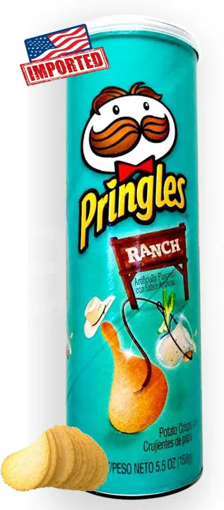 Pringles Potato Crisps Chips Ranch 158g (New | Imported | Sale ...