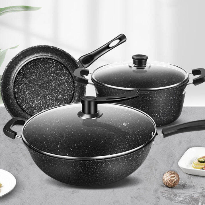 Non stick frying pan original japan set sale Kitchen utensils cooking ...