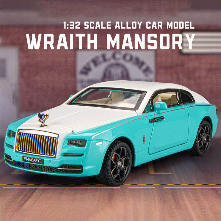 【RUM】1:32 Scale Rolls-Royce Wraith Alloy Car Model Light & Sound Effect ...