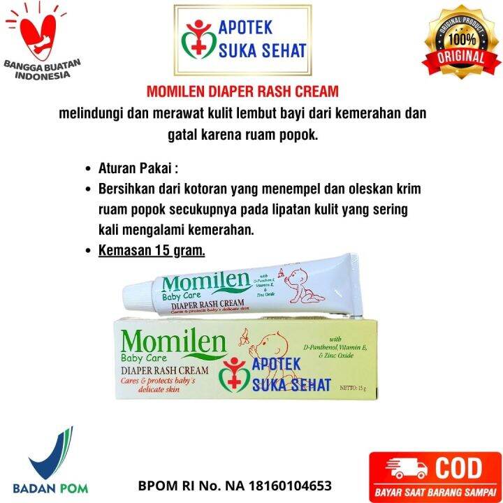 MOMILEN DIAPER RASH CREAM 15 GRAM | Lazada Indonesia