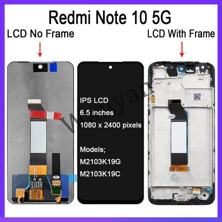 Redmi Note 10 5G / Note 10 Pro 5G LCD Display Touch Screen Digitizer ...