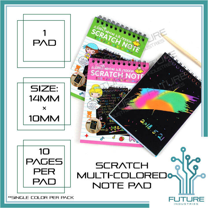 Scratch Note Pad DIY Rainbow Notepad Colored Notebook Pad Kids Pad ...