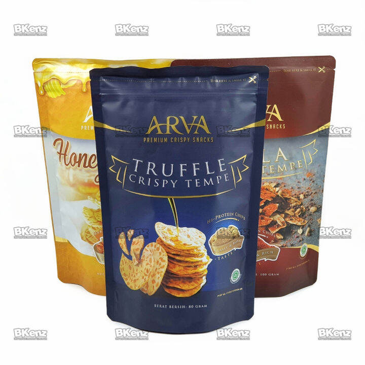 Arva Keripik Tempe Crispy Rasa Truffle Mala Honey Butter Himalayan Salt ...