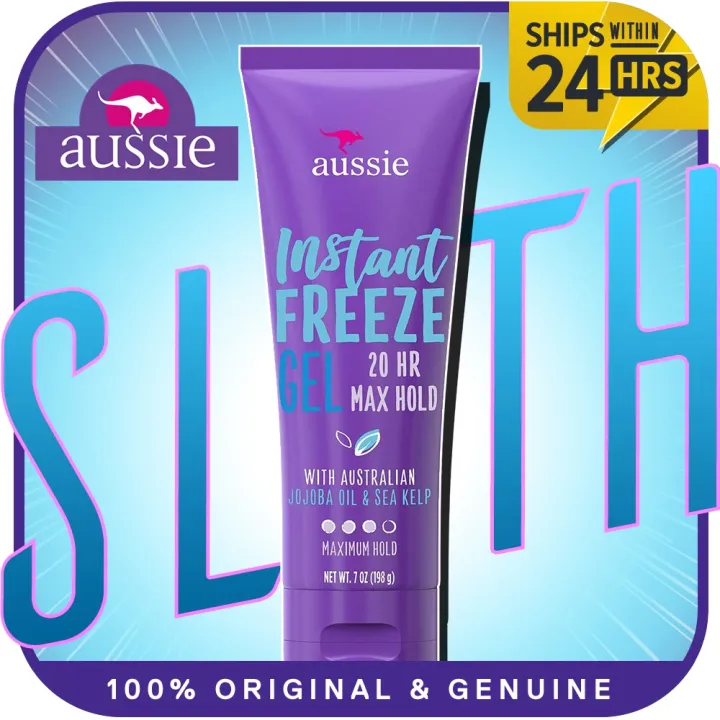 Aussie Instant Freeze Sculpting Maximum Hold Hair Gel with Jojoba Oil ...