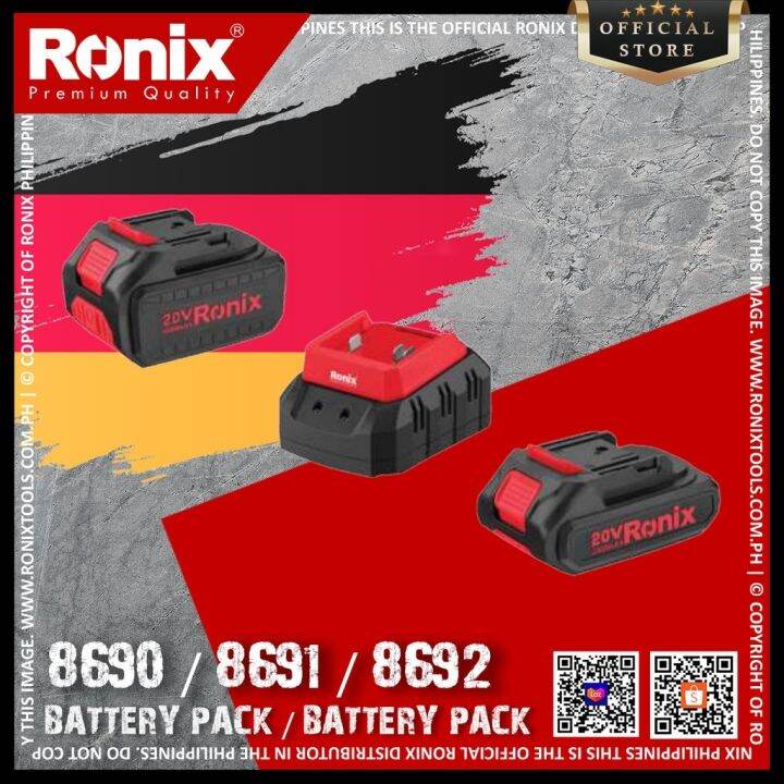 Ronix (For 86 Series only) Battery Pack / 8690 (Battery Pack 2.0Ah ...