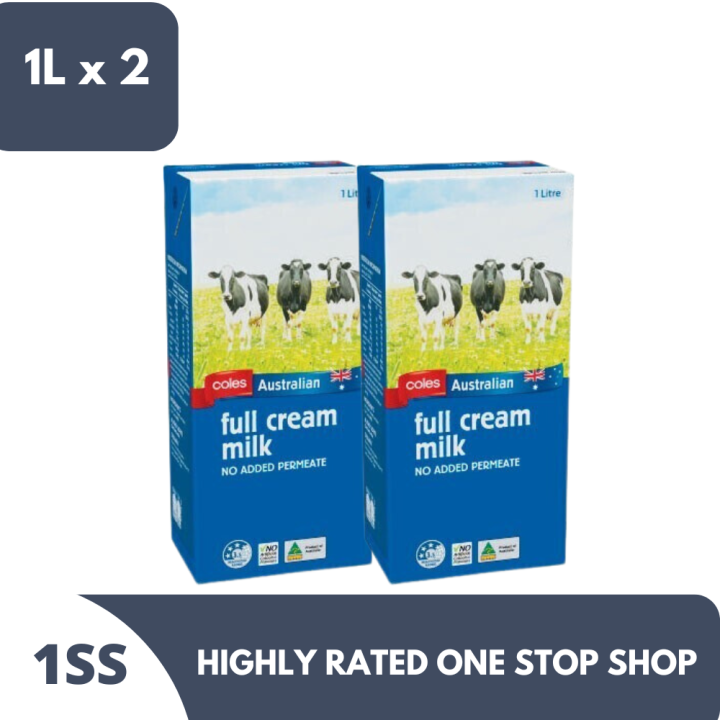 Coles Australian Full Cream Milk 1L x 2 | Lazada PH