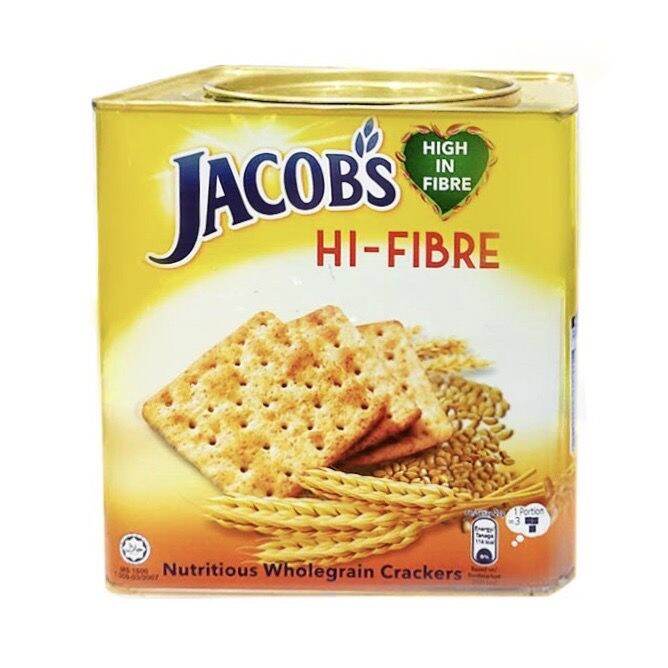 จาคอบส์ แครกเกอร์ สูตรไฮไฟเบอร์ แบบถัง | Jacob's Hi-Fibre Wheat Cracker ...