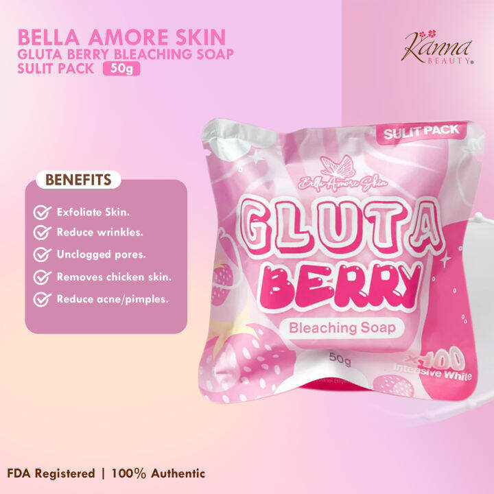 Bella Amore | Gluta Berry Bleaching Soap | x10 Intensive Whitening ...