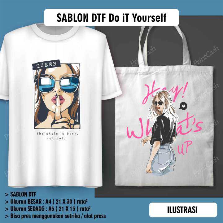 SABLON DIY, SABLON SETRIKA, SABLON DTF, SABLON UNTUK KAOS TAS SEPATU ...