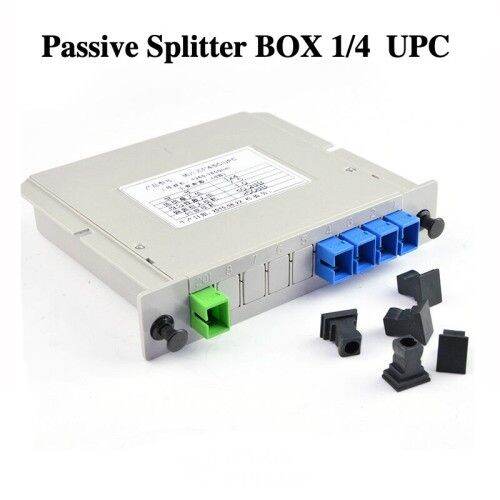 Passive Splitter PLC BOX FO 1:4 SC UPC Fiber Optik Pasif Spliter FO ...